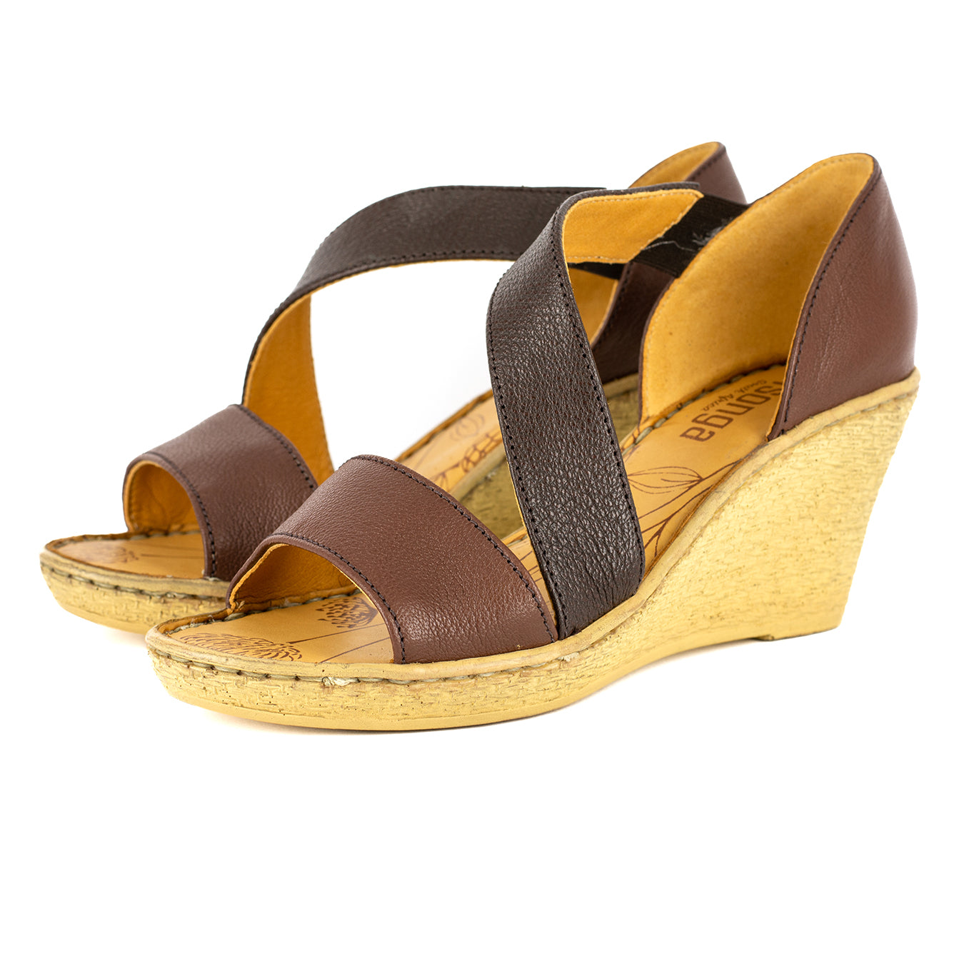 Nompempe : Ladies Leather High-Heel Sandal in Cafe Cayak & Brown Faso – Tsonga International